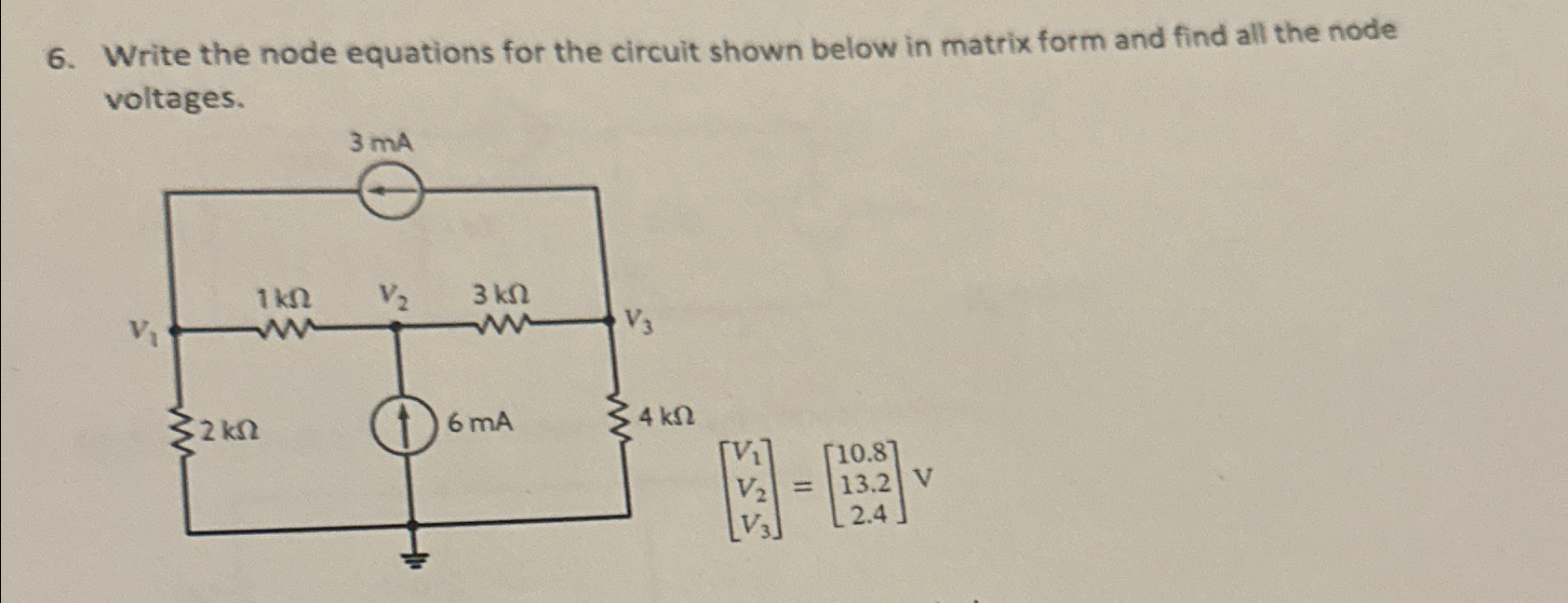Solved Write the node equations for the circuit shown below | Chegg.com