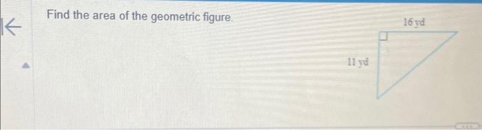 Solved Find the area of the geometric figure. | Chegg.com