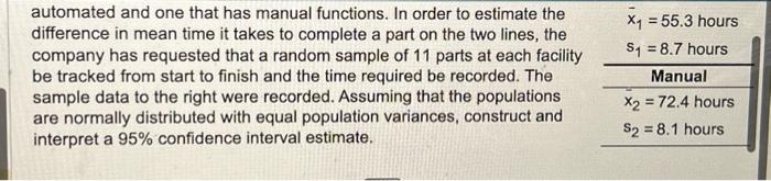 Solved automated and one that has manual functions. In order | Chegg.com