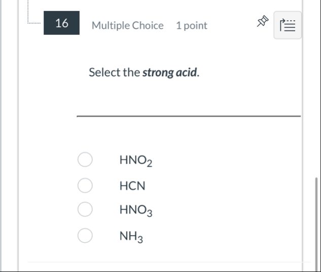 Solved Multiple Choice1 ﻿pointSelect the strong | Chegg.com