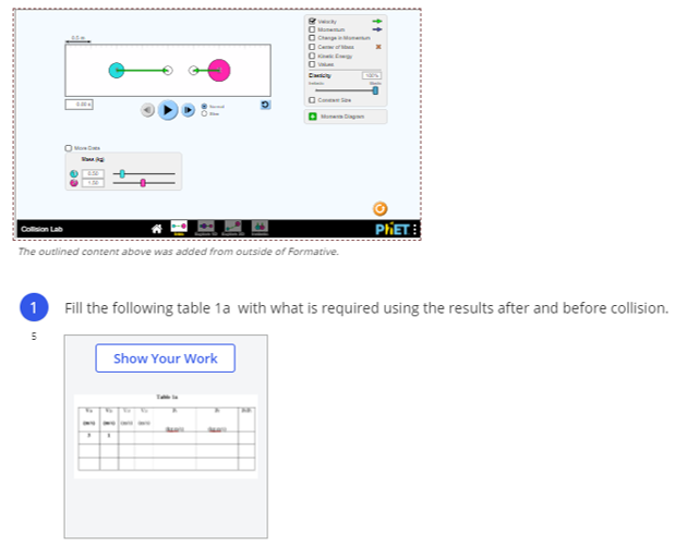 Solved Conservation of Linear Momentum - Virtual Lab | Chegg.com