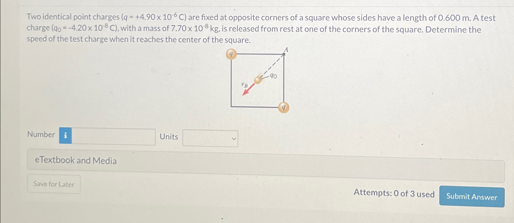 Solved Two identical point charges )=(+4.90×10-6C ﻿are fixed | Chegg.com