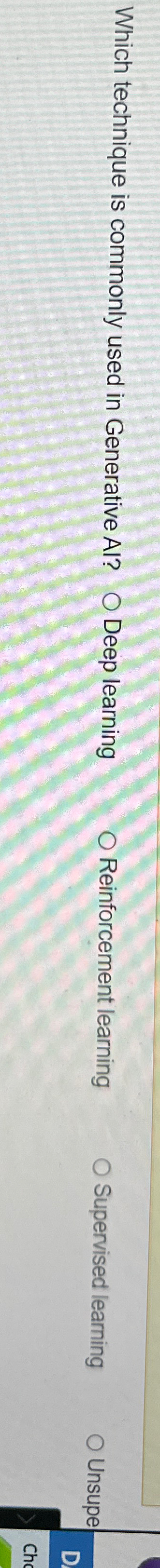 Solved Which technique is commonly used in Generative | Chegg.com