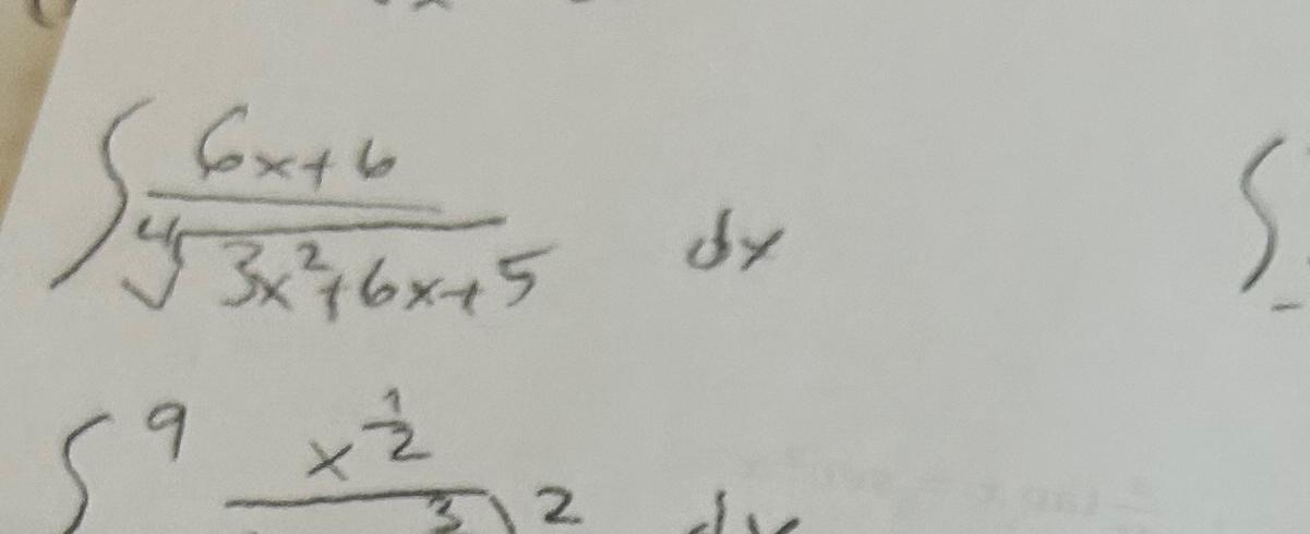 Solved ∫﻿﻿6x+63x2+6x+54 dx | Chegg.com