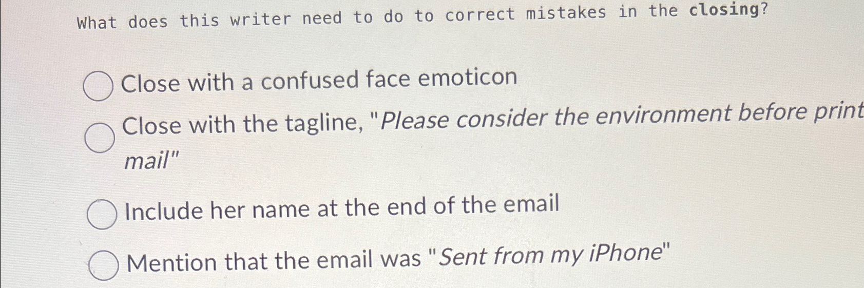 Solved What does this writer need to do to correct mistakes | Chegg.com