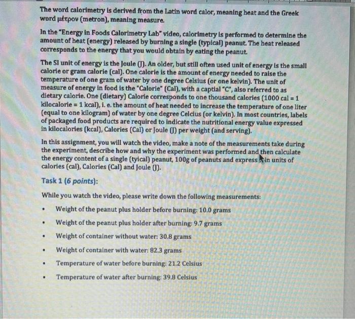 Solved The word calorimetry is derived from the Latin word | Chegg.com