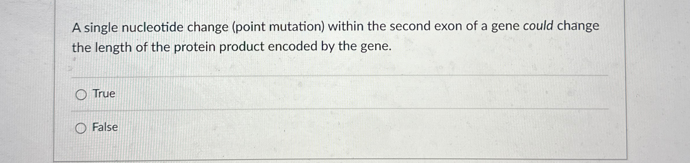 Solved A single nucleotide change (point mutation) ﻿within | Chegg.com