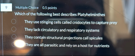 Solved 9Multiple Choice 0.5 ﻿pointsWhich of the following | Chegg.com