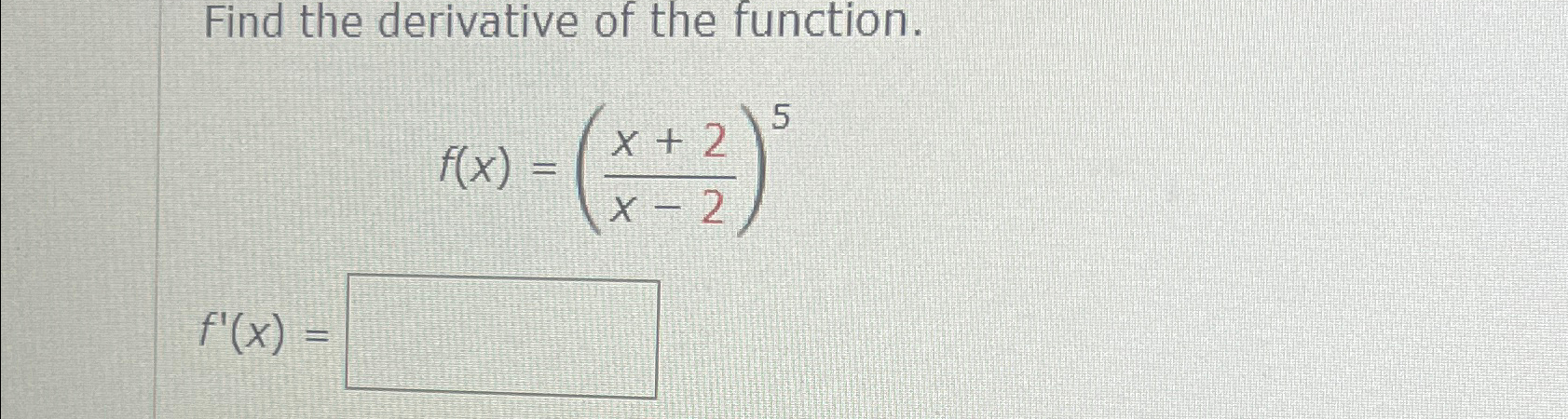 Solved Find the derivative of the | Chegg.com