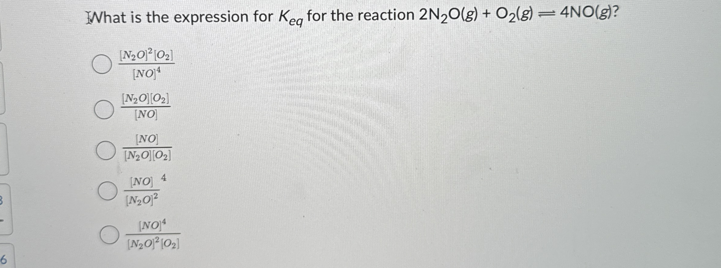 Solved UNhat is the expression for Keq ﻿for the reaction | Chegg.com
