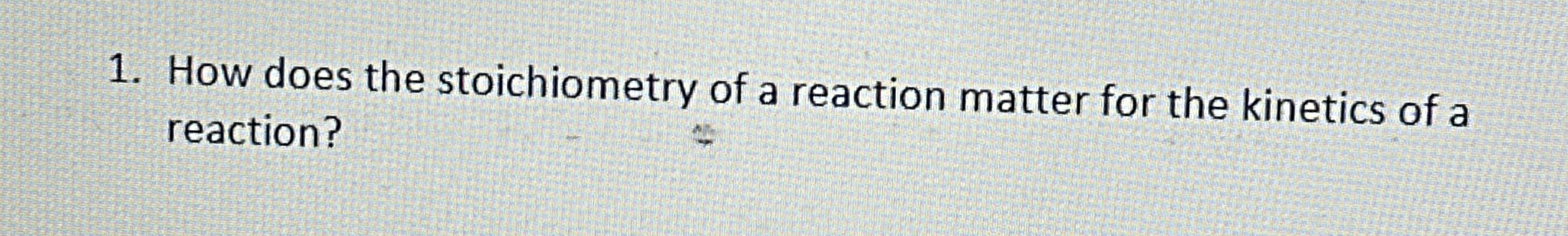 Solved How does the stoichiometry of a reaction matter for | Chegg.com