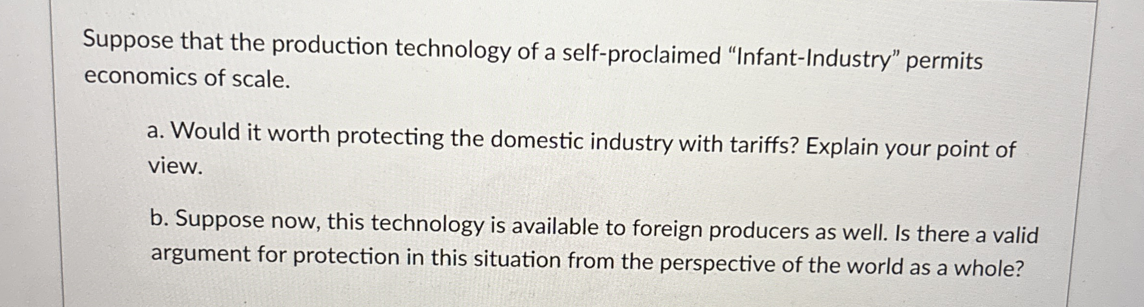 Solved Suppose that the production technology of a | Chegg.com