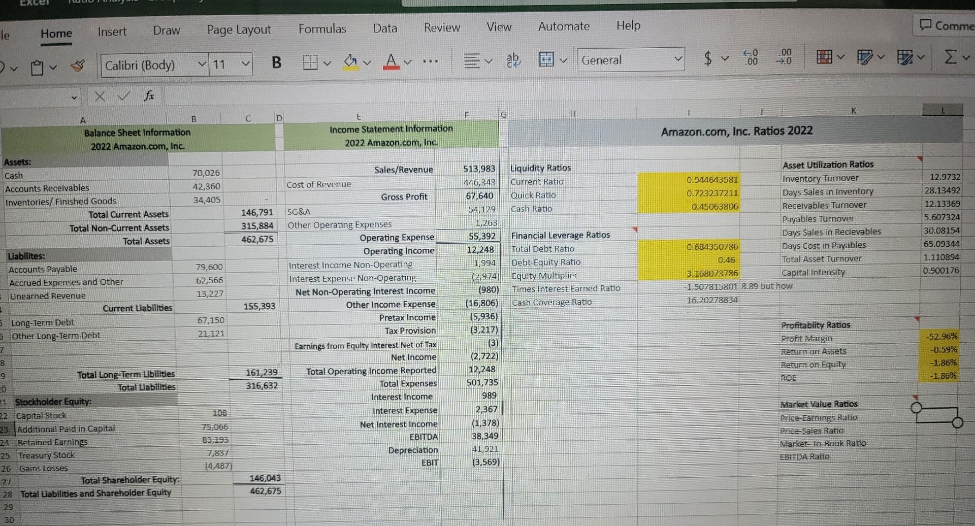 find the following ratios from the attached | Chegg.com