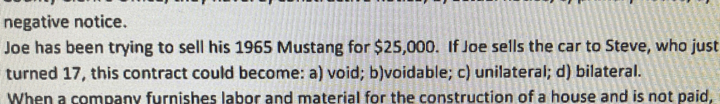 Solved Joe has been trying to sell his 1965 ﻿Mustang for | Chegg.com