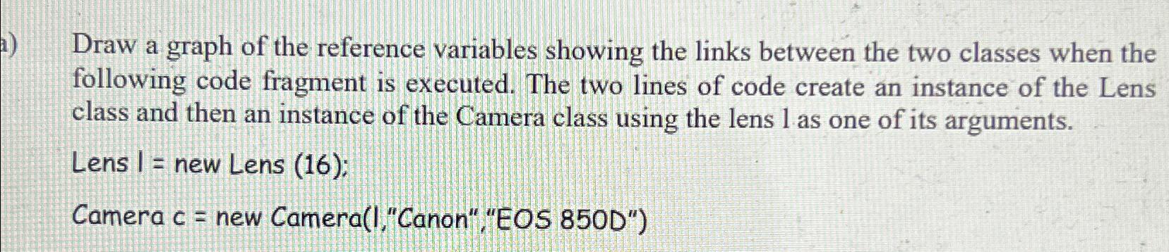 Solved a) ﻿Draw a graph of the reference variables showing | Chegg.com