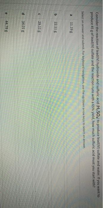 Solved Consider the reaction of lead(IV) hydroxide and | Chegg.com