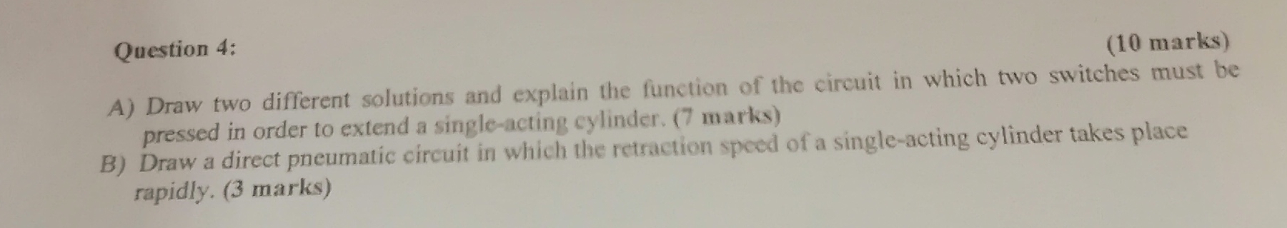Solved Question 4:(10 ﻿marks)A) ﻿Draw two different | Chegg.com