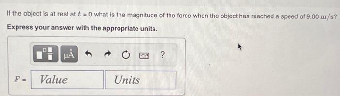 Solved Starting at t=0 a net external force in the | Chegg.com