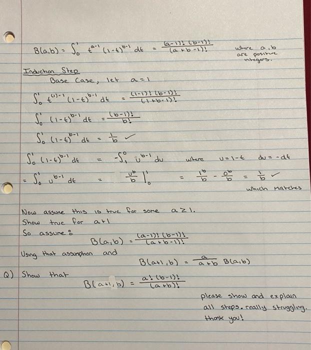 Solved Bla.b) do ta (1-4) de lan! tb-! (a tb-1)! where ab | Chegg.com