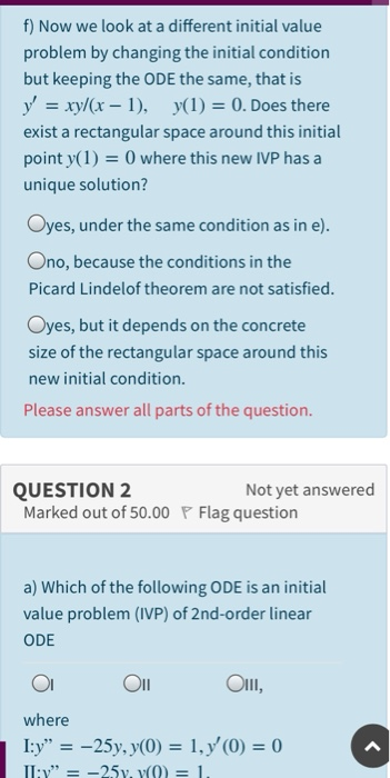 Solved a) An initial value problem as y' = xy/(x - 1), y(0) | Chegg.com