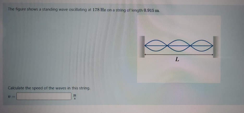 Solved The Figure Shows A Standing Wave Oscillating At 178