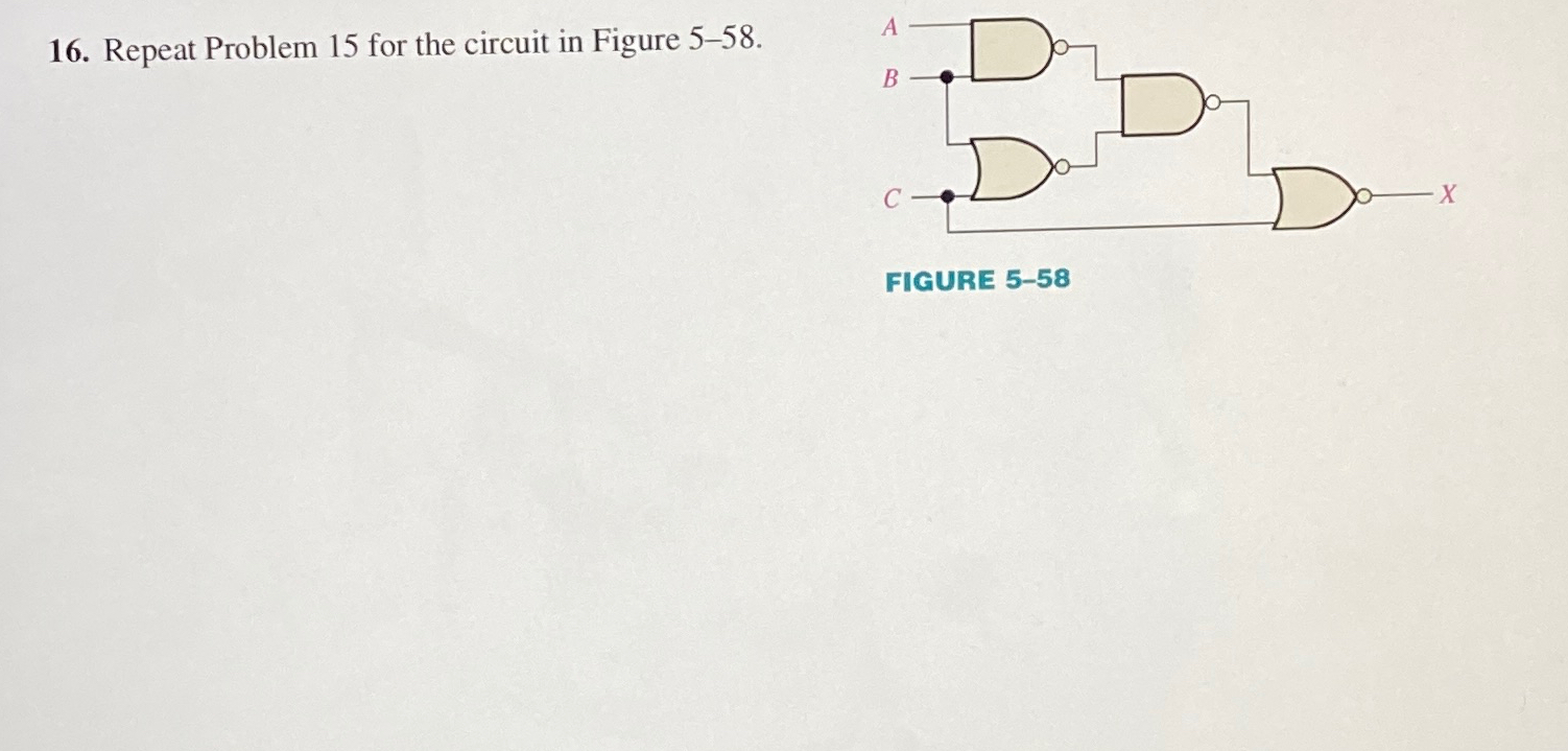 Solved Repeat Problem 15 ﻿for the circuit in Figure 5-58. | Chegg.com