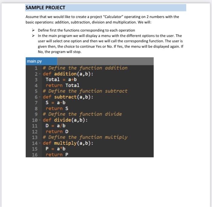 Solved Assume that we would like to create a project | Chegg.com