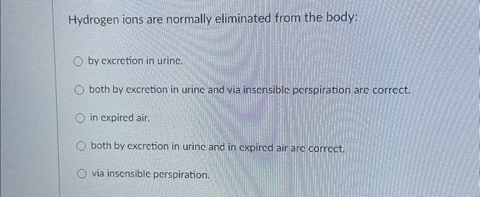 Solved The stimulus for release of ANP is: stretching of the | Chegg.com