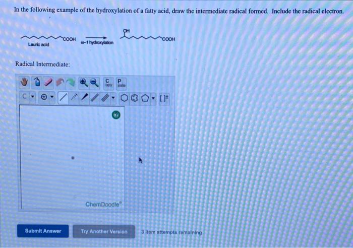 Solved In the following example of the hydroxylation of a | Chegg.com