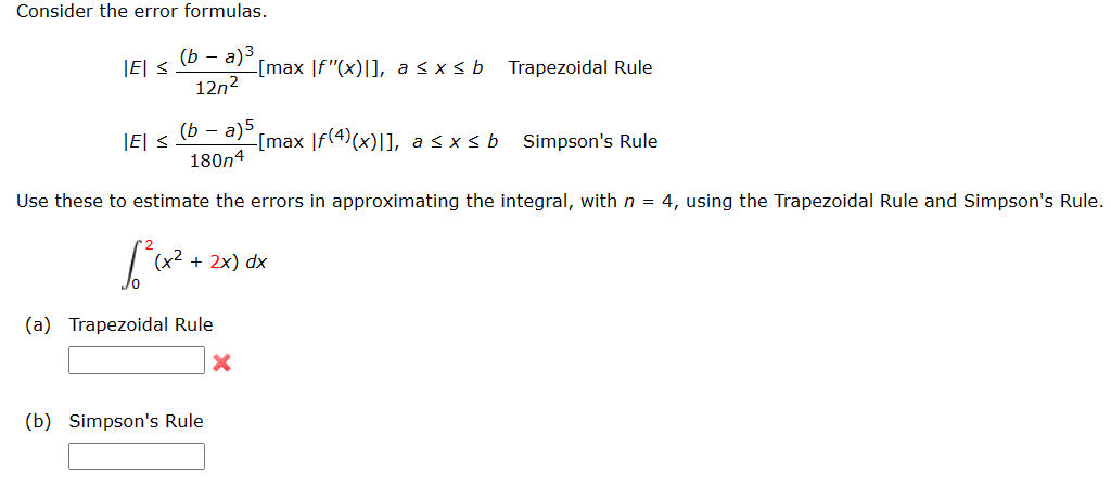 Solved Consider the error | Chegg.com