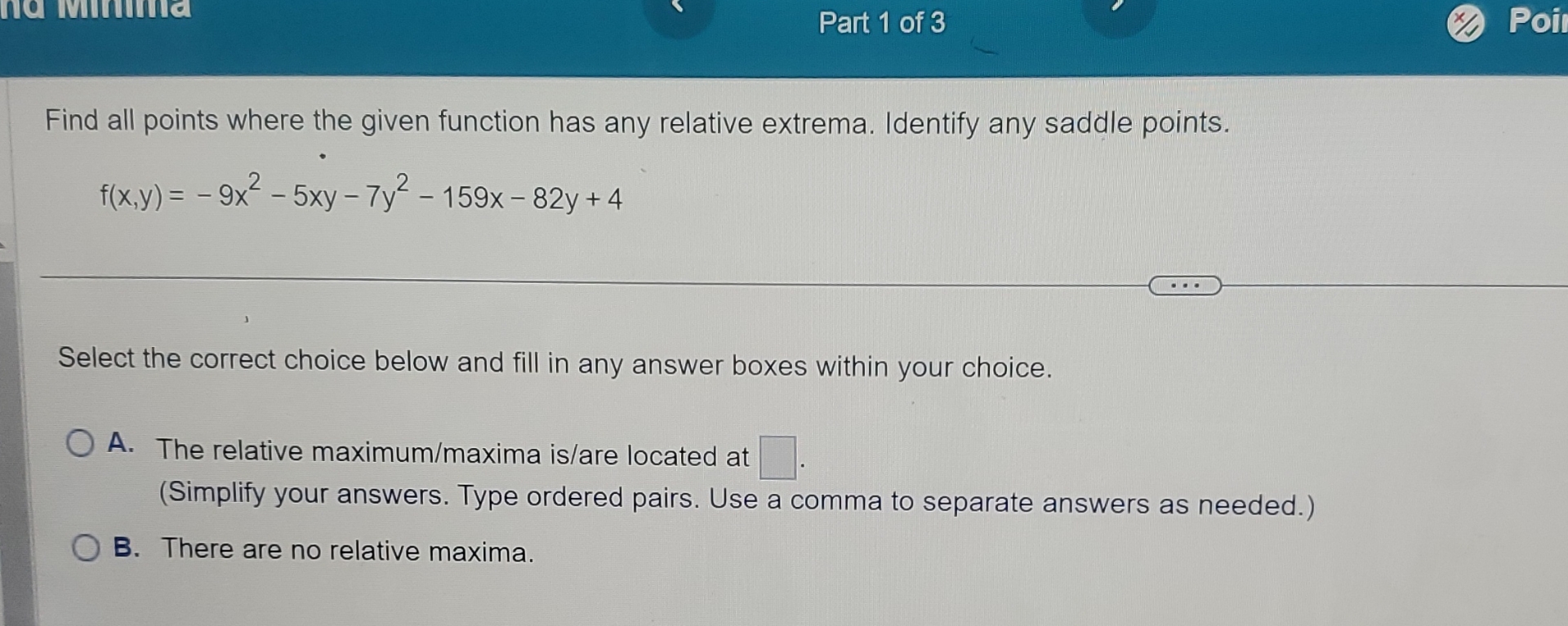 Solved Part 1 ﻿of 3Find all points where the given function | Chegg.com