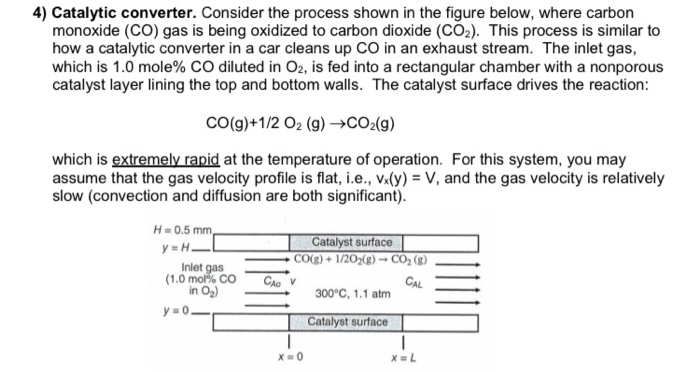 4) Catalytic converter. Consider the process shown in | Chegg.com