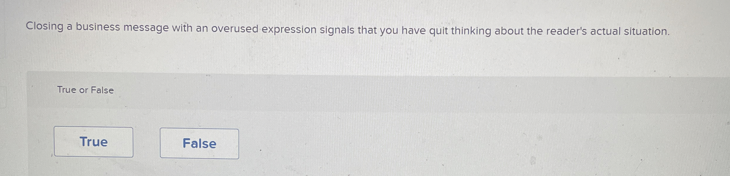 Solved Closing a business message with an overused | Chegg.com