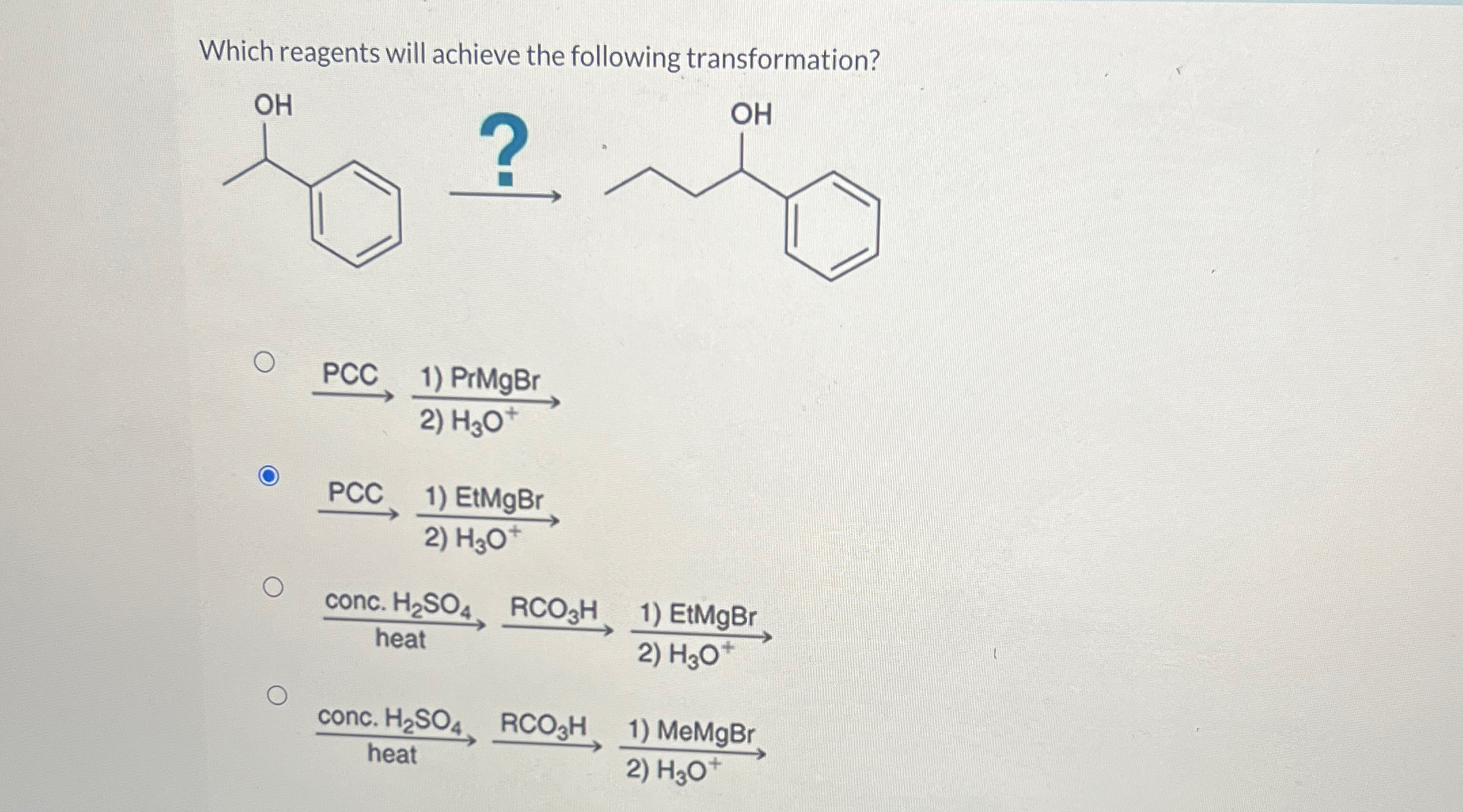 Solved Which reagents will achieve the following | Chegg.com