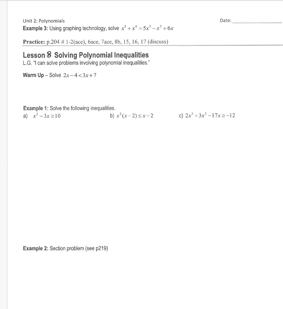 Solved Example 3: Using graphing technology, solve | Chegg.com
