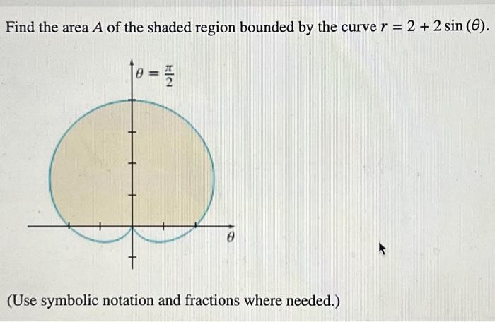 Solved Find the area A of the shaded region bounded by the | Chegg.com