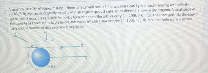 A spherical satellite of approximately uniform | Chegg.com