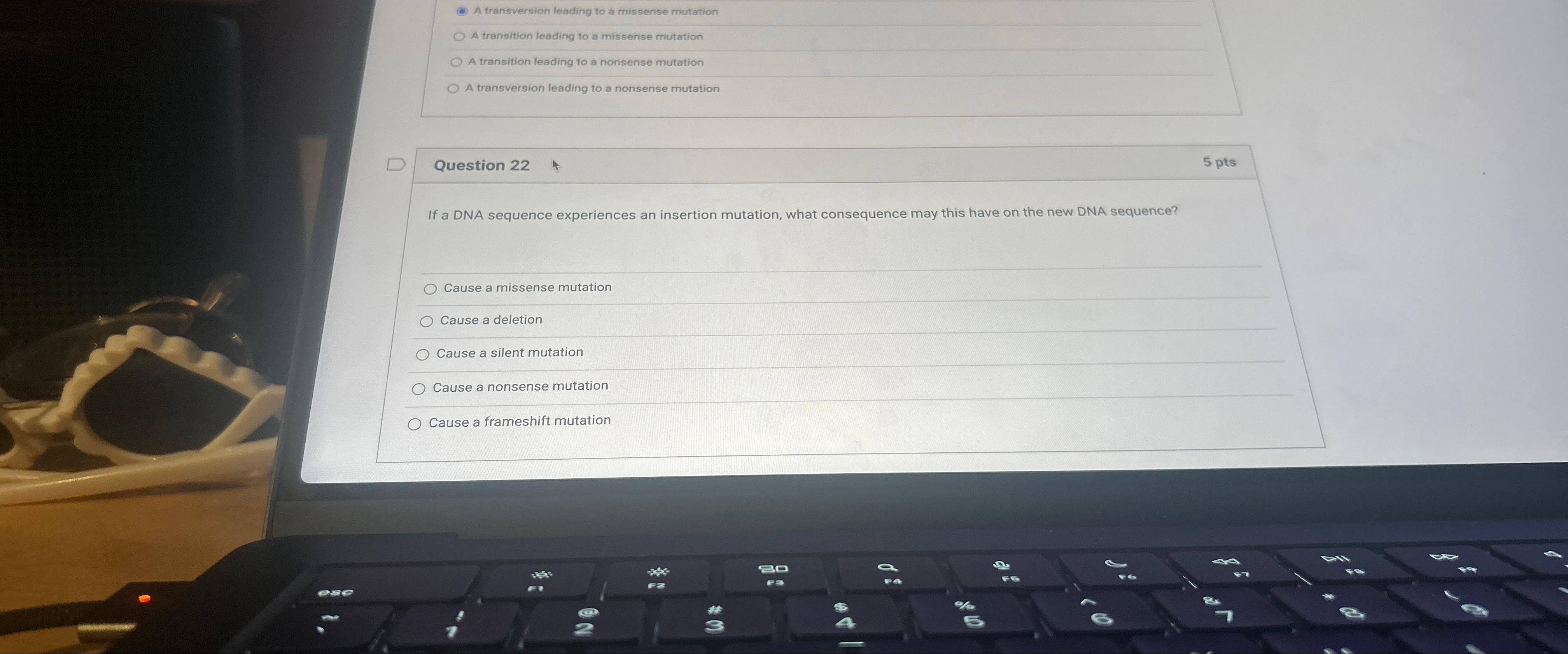 Solved A transversion leading to a missense mutationA | Chegg.com