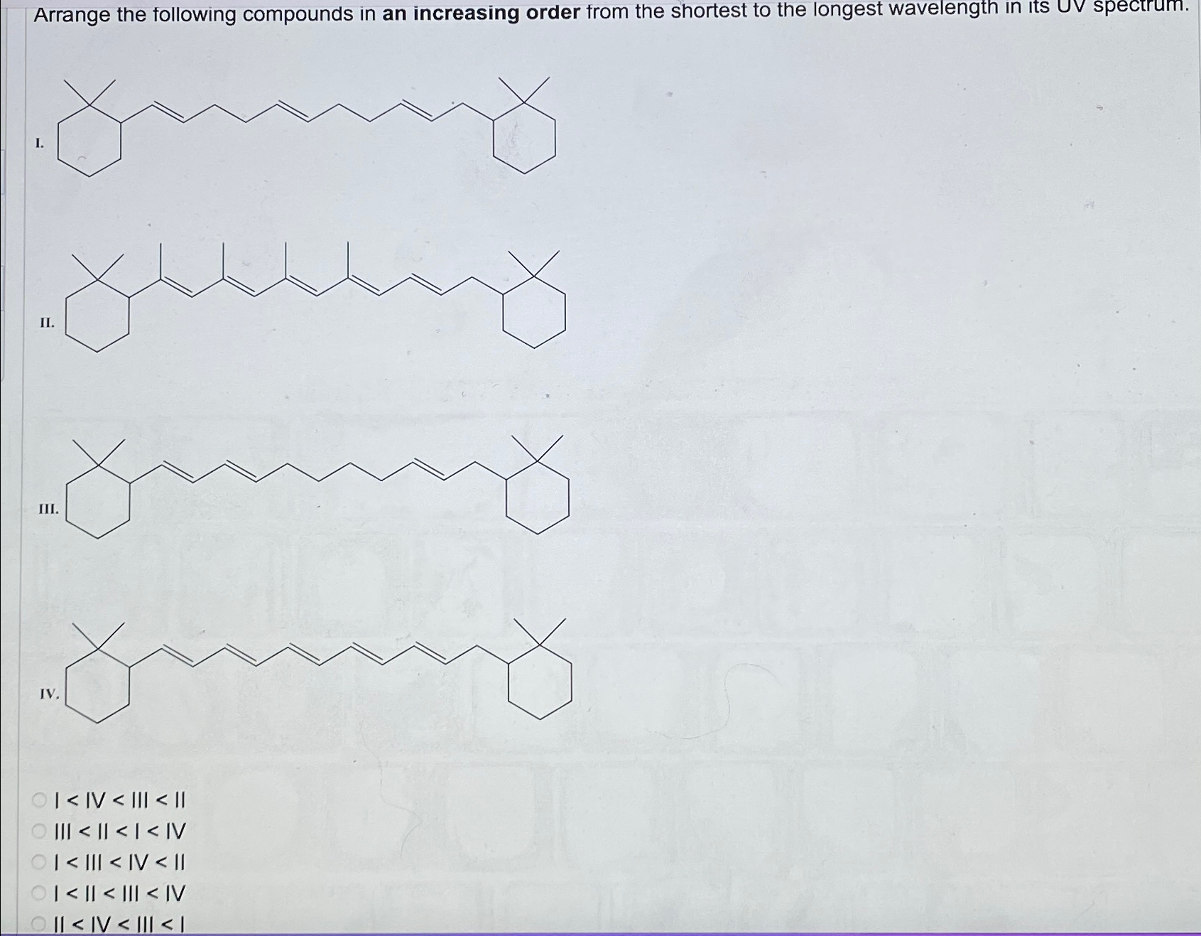Solved Arrange the following compounds in an increasing | Chegg.com