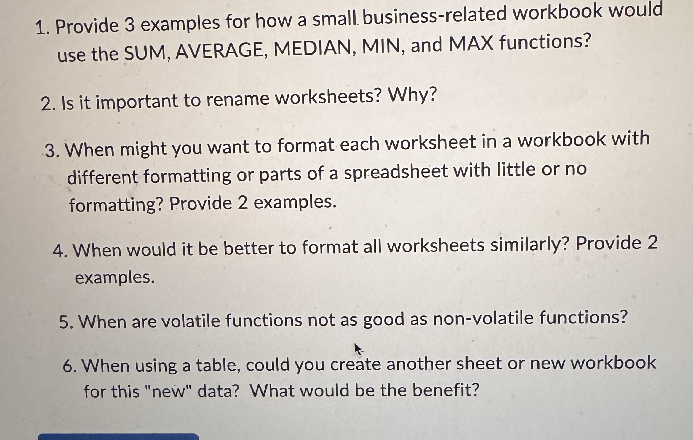 Solved Provide 3 ﻿examples for how a small. business-related | Chegg.com