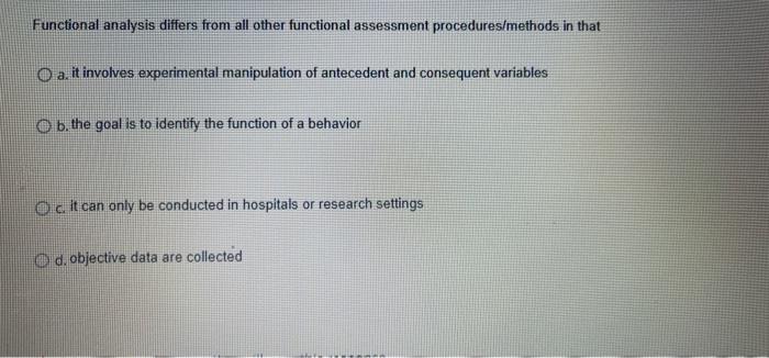 Solved Functional analysis differs from all other functional | Chegg.com