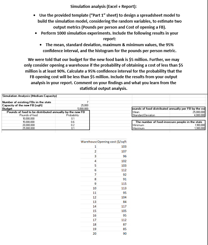 Solved Use the provided template ("Part 1" ﻿sheet) ﻿to | Chegg.com