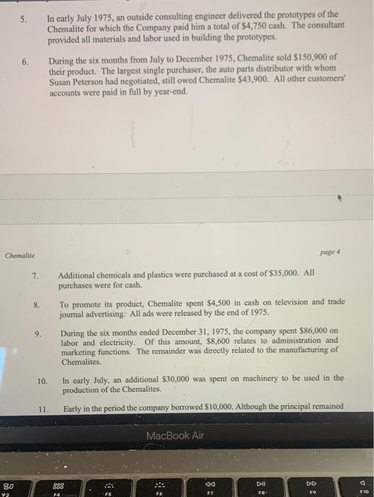 Chemalite, Inc. In late 1974, Mr. Bennett Alexander, | Chegg.com