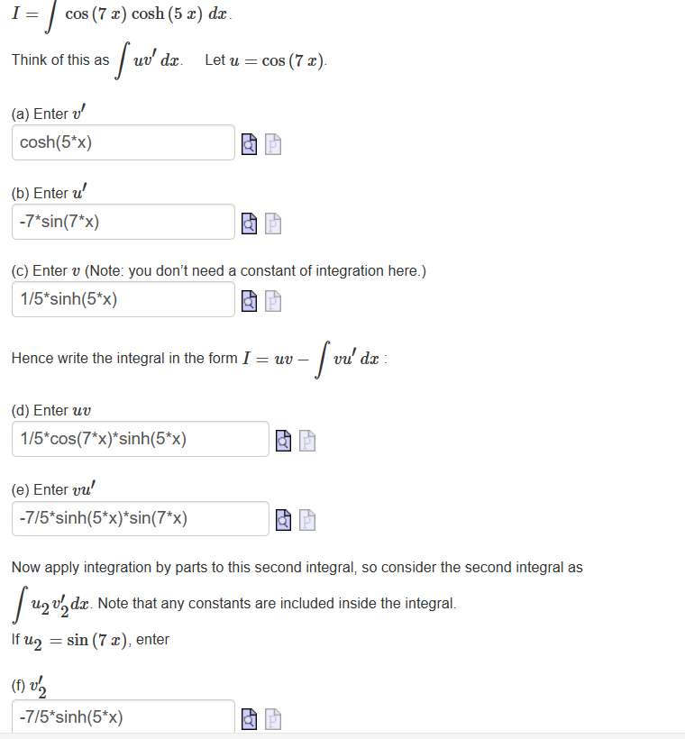 Solved In this question you will use integration by parts | Chegg.com