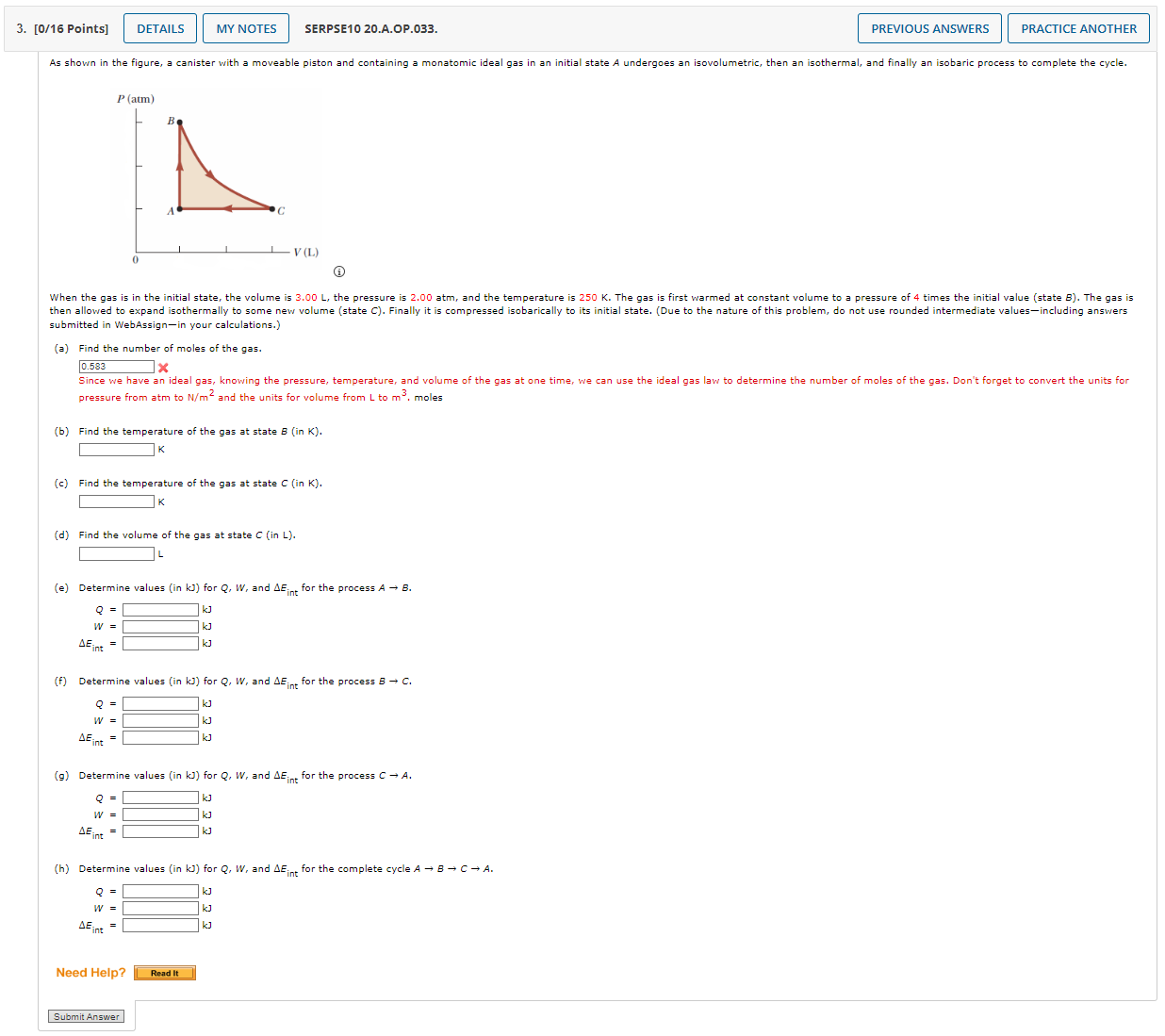 Solved submitted in WebAssign-in your calculations.)(a) | Chegg.com