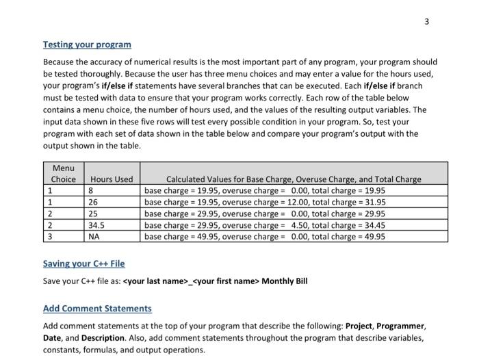 Solved Programming Assignment: Monthly Bill In this | Chegg.com