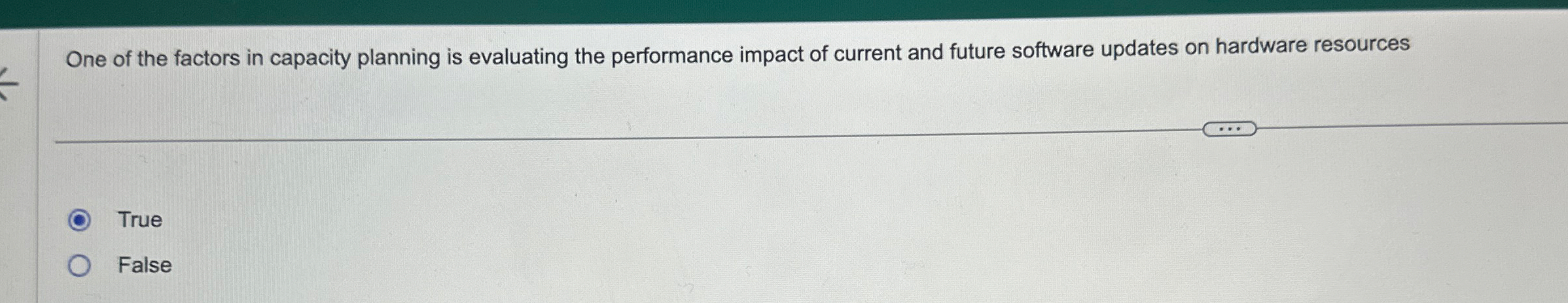 Solved One of the factors in capacity planning is evaluating | Chegg.com