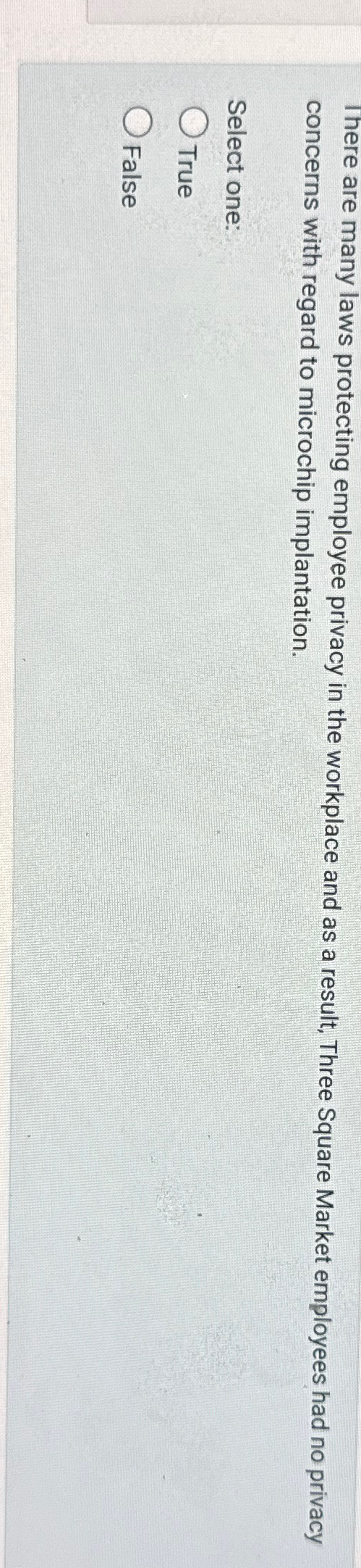 Solved There are many laws protecting employee privacy in | Chegg.com