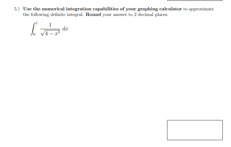 Solved 5.) ﻿Use the numerical integration capabilities of | Chegg.com