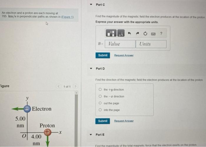 Ar electron and a proton are each moving at 785kth/s | Chegg.com